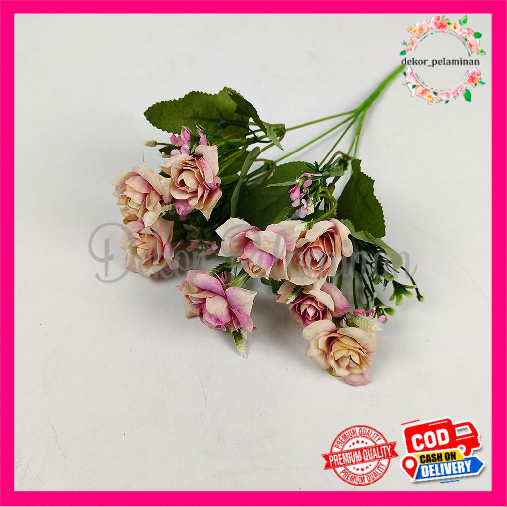 Jual Bunga Mini Rose Panca Warna Cabang 5 Bunga Mawar Mini - bunga ...
