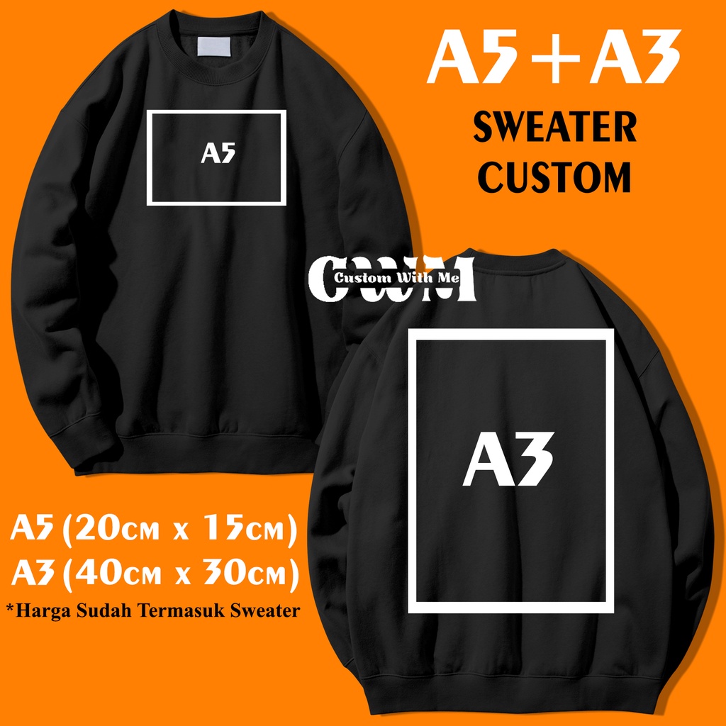 Jual CUSTOM SWEATER| CREWNECK | BIKIN SWEATER SATUAN | SWEATER CUSTOM ...
