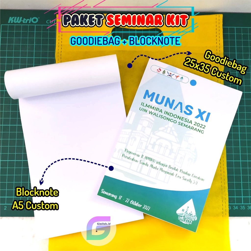 Jual PAKET SEMINAR KIT : BLOCKNOTE CUSTOM , BLOK NOTE , GOOGIE BAG ...