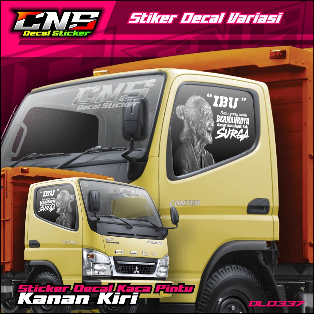 Jual Stiker Variasi Decal Kaca Pintu Depan All Truk Bisa Untuk Semua ...