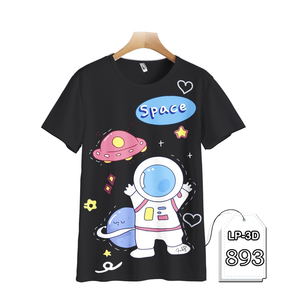 Jual KAOS Astronot Printing 3D Baju Anak Astronot Kartun Animasi #LP3D ...