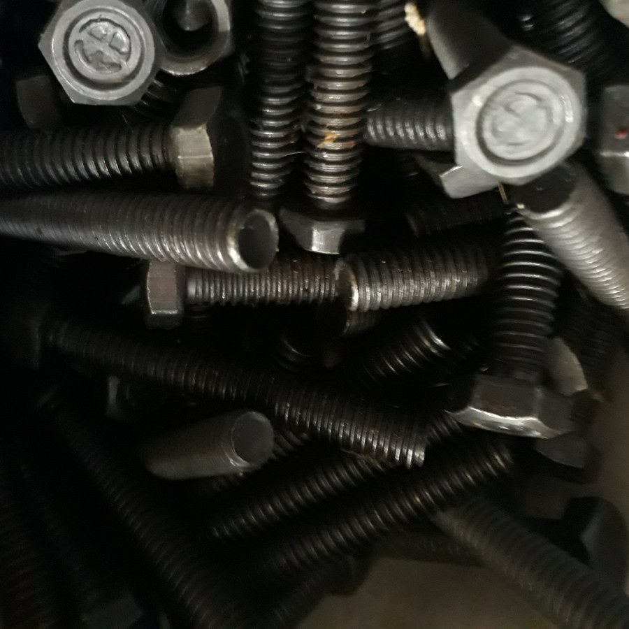 Jual Baut + Mur besi 3/4 x 2 /Hitam Nc/kunci 28/(per pcs) | Shopee Indonesia