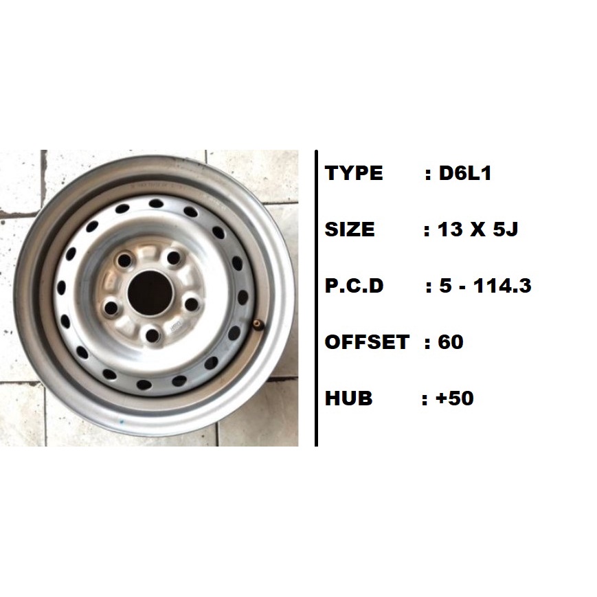 Jual Jual Velg Kaleng Ring 13 Lubang 5 Tipe D6L1 - Velg Mobil Grand Max ...