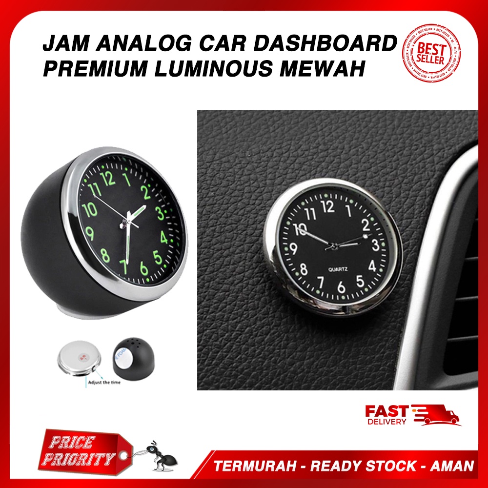 Jual Jam Analog Mobil Dashboard Mewah Classic Car Clock Quartz Luminous | Shopee Indonesia