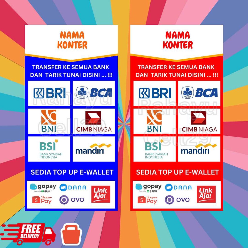 Jual SPANDUK BANNER KONTER AGEN BRILINK TRANSFER - UKURAN COSTUM ...
