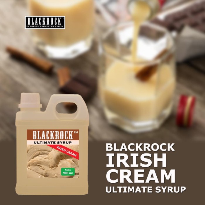 Jual SIRUP BLACKROCK IRISH CREAM ULTIMATE SYRUP 900 ML | Shopee Indonesia