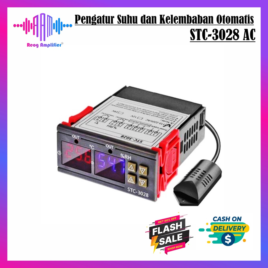 Jual Temperature & Humidity Controller, Thermostat & Hygrostat, STC-3028 AC Pengatur Suhu dan ...