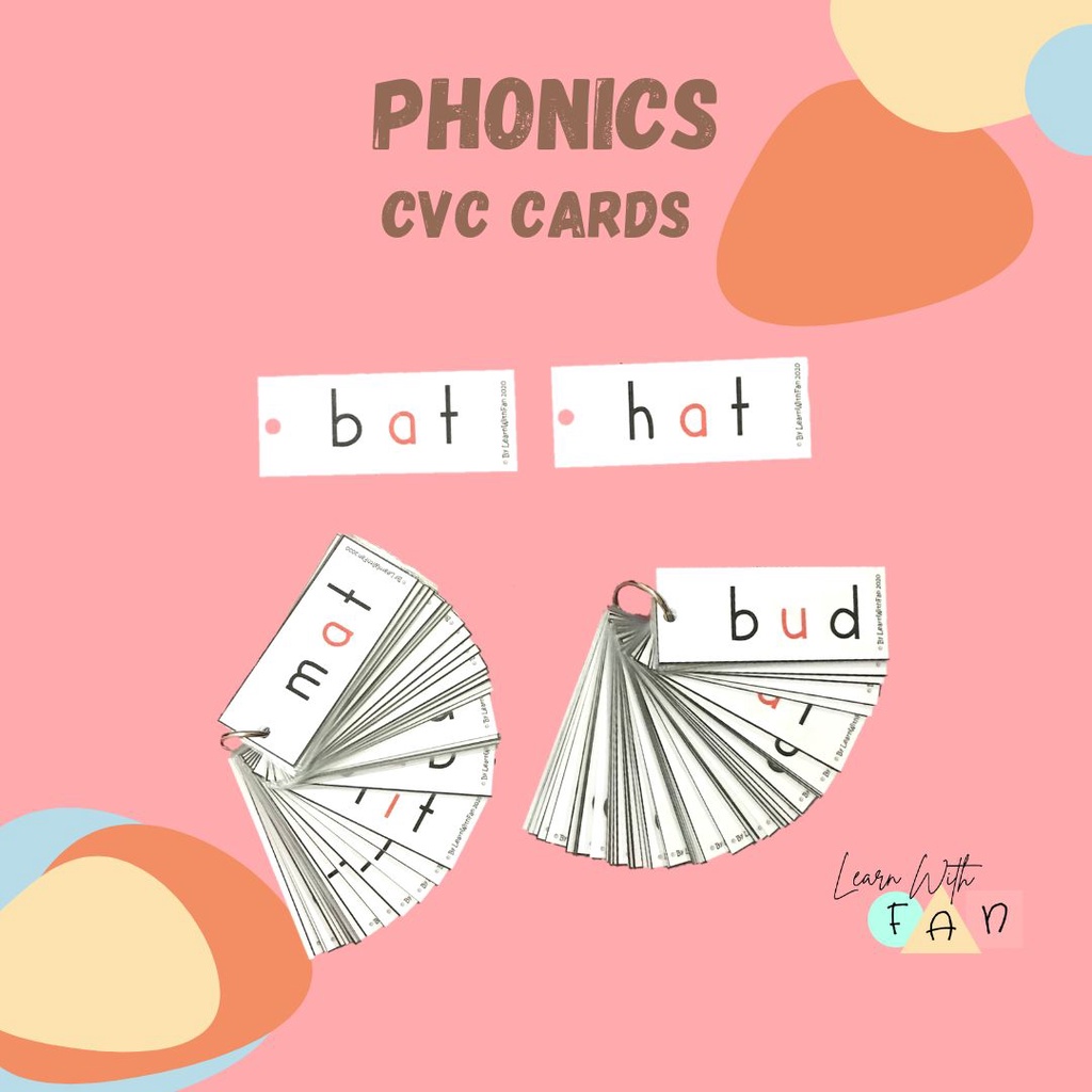 Jual LearnWithFan • Phonics CVC Card | Shopee Indonesia