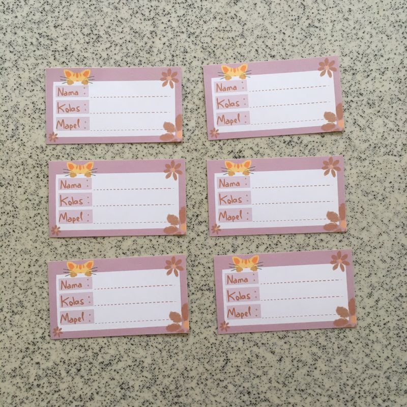 Jual Label nama untuk buku sekolah | Shopee Indonesia