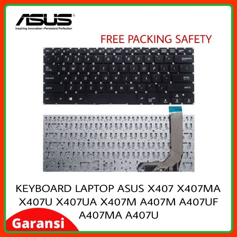 Jual Keyboard Laptop Asus X407 A407 X407MA X407UA X407M A407M A407U ...