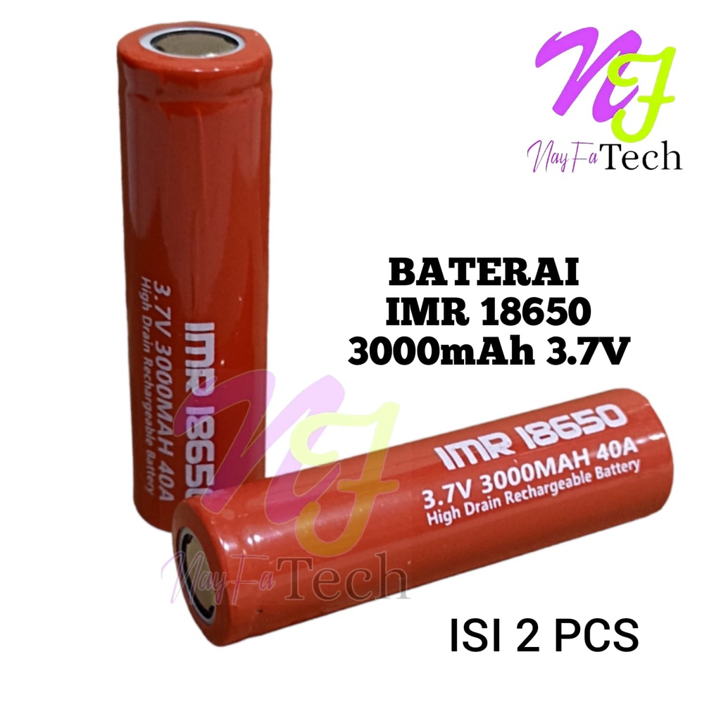 Jual Batre/Baterai Cas Type IMR18650 LITHIUM 3.7volt - 3000mAh Isi 2pcs ...