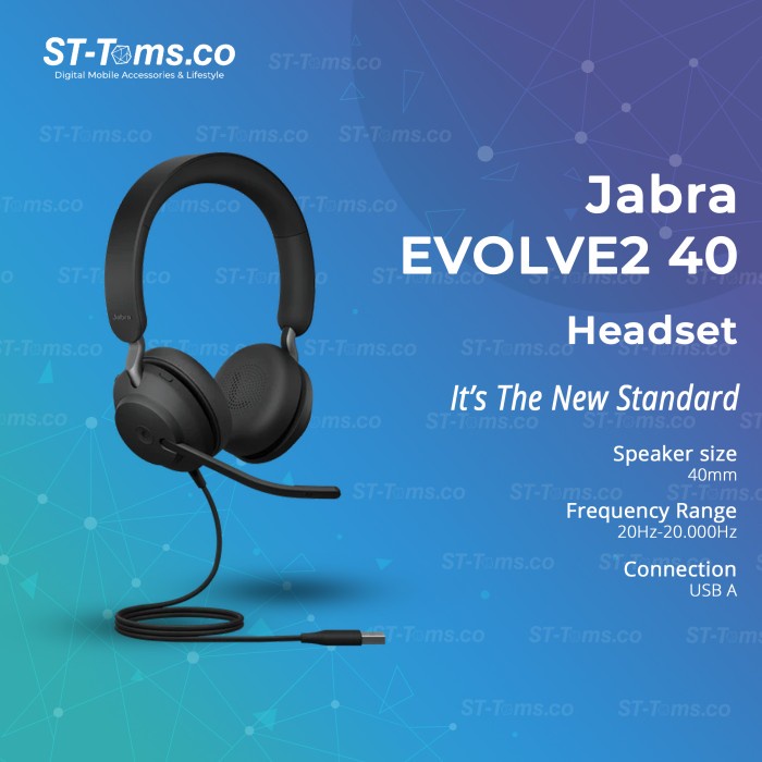 Jual Jabra EVOLVE2 40 Stereo Office Headset Headphone | Shopee Indonesia