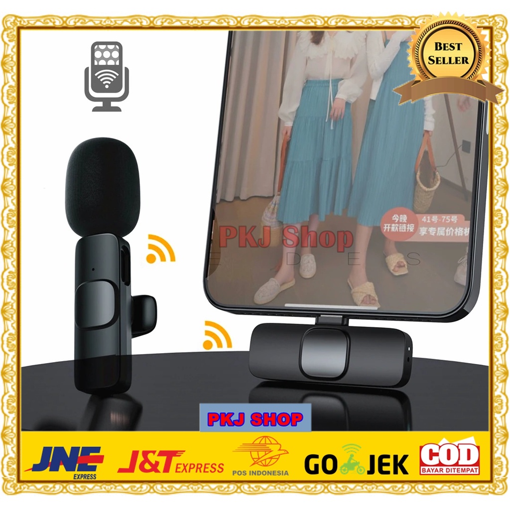 Jual Mic Wireless HP Clip on Portable Microphone USB Type C | Shopee ...