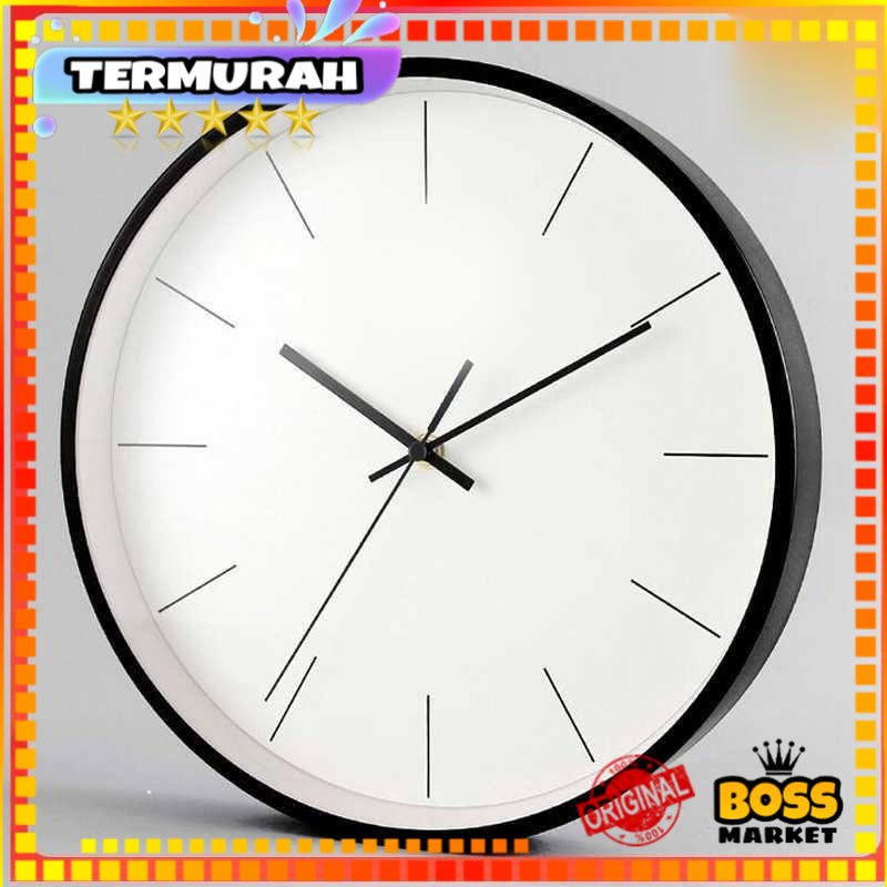 Jual [PROMO] Jam Dinding Bulat Silent Movement Quartz Creative Design ...