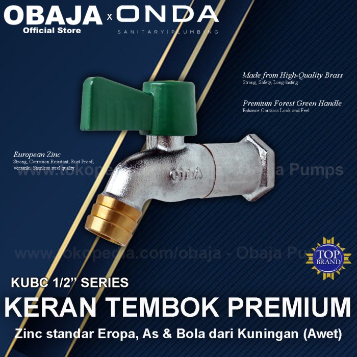Jual Onda Kran Tembok KUBC 1/2" / Kran Tembok KUBC 1/2 Inch Onda ...