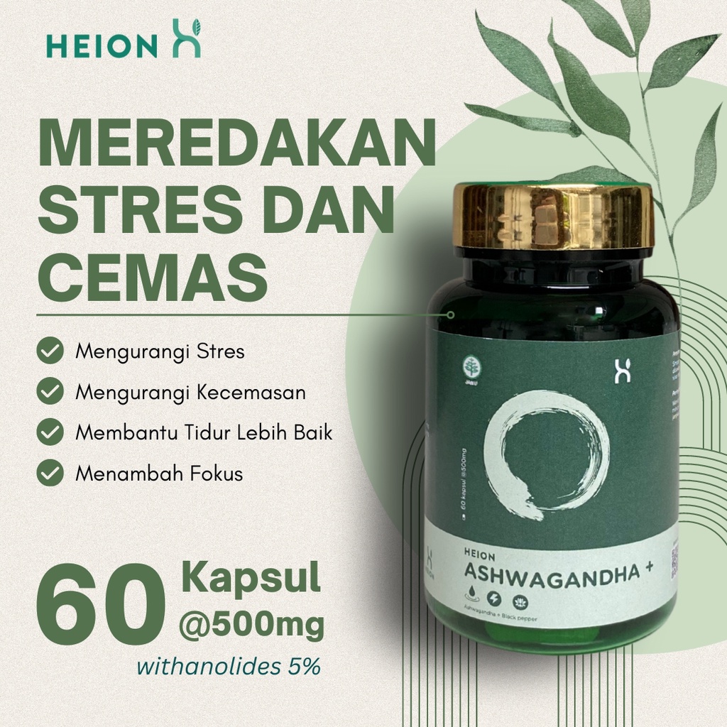 Jual HEION Ashwagandha + 60 Kapsul - SUPLEMENT KESEHATAN MAKANAN ...