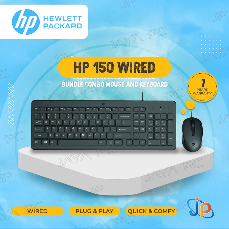 Jual Hp 150 Bundle Combo Office Wired Keyboard Mouse Shopee Indonesia