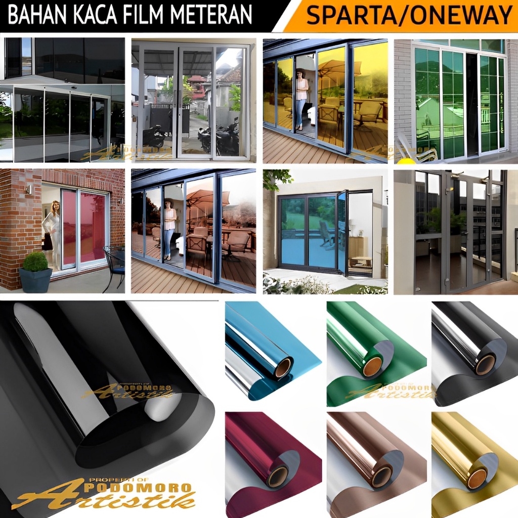 Jual STICKER / STIKER KACA FILM CERMIN ONE WAY SILVER RIBEN HITAM MERAH ...