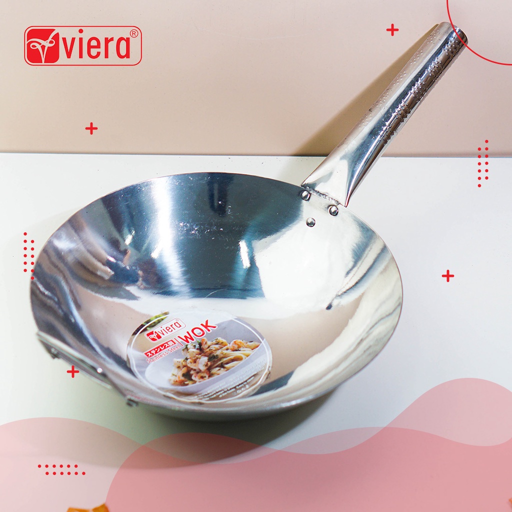 Jual STAINLESS STEEL WOK WITH HANDLE | Shopee Indonesia