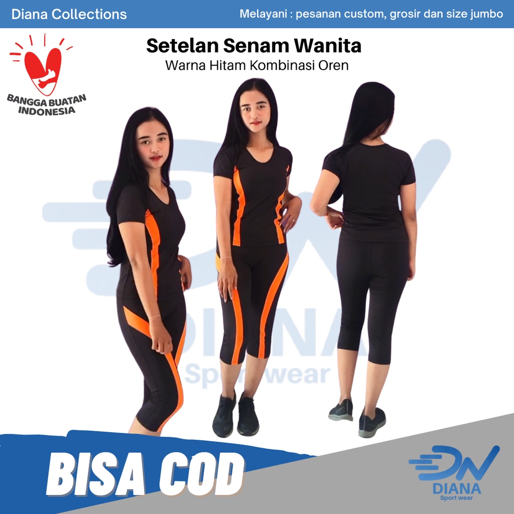 Jual Pakaian olahraga senam hitam | senam wanita setelan | setelan ...
