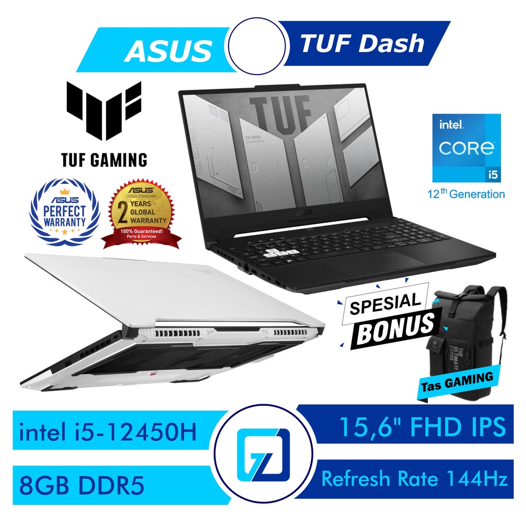 Jual Asus TUF DASH F15 FX517ZC intel Core i5 12450H 8GB SSD 512GB ...