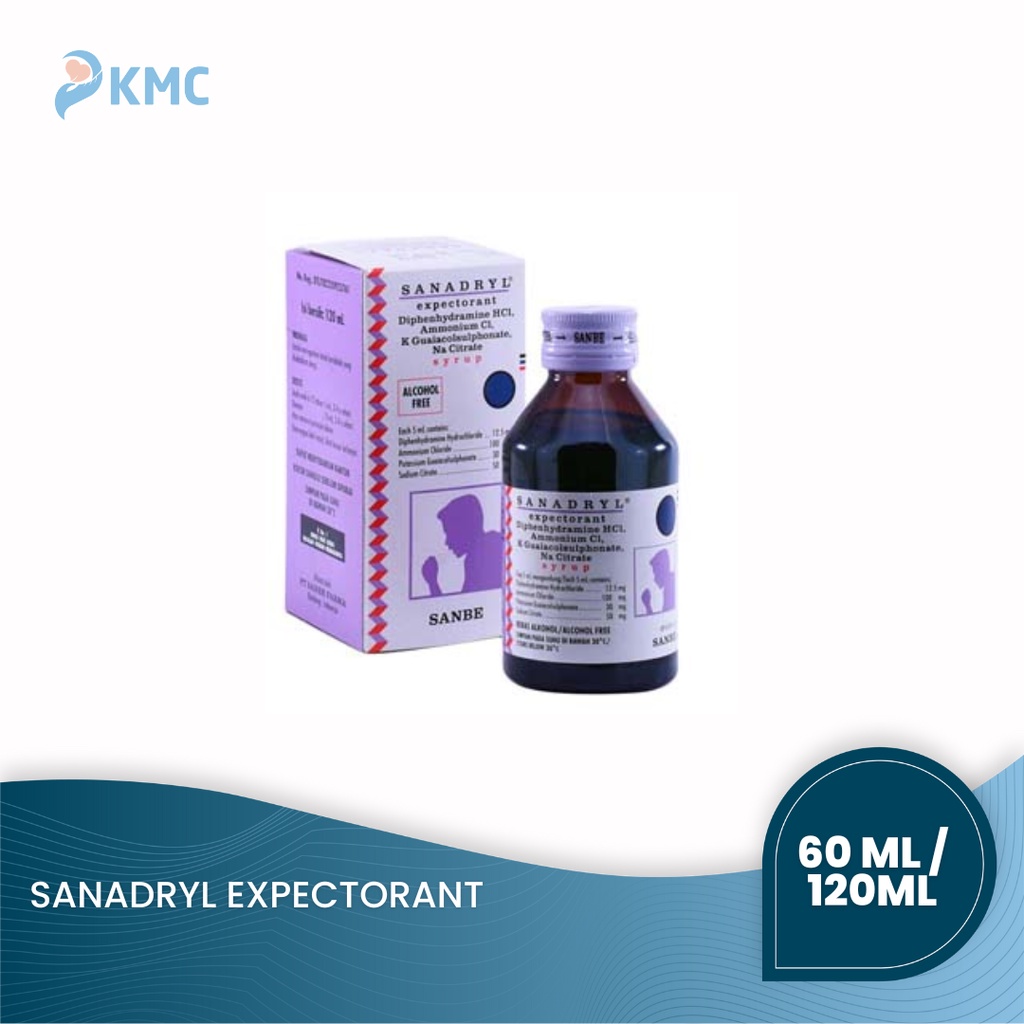 Jual Sanadryl Sirup Obat Batuk Expectorant Dan DMP | Shopee Indonesia
