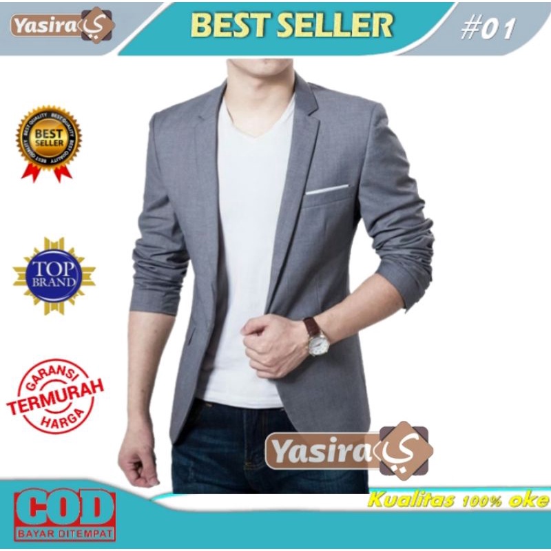 Jual Jas Pria / Jas Wisuda / Jas Nikah Formal Slimfit kancing 2 | Shopee Indonesia