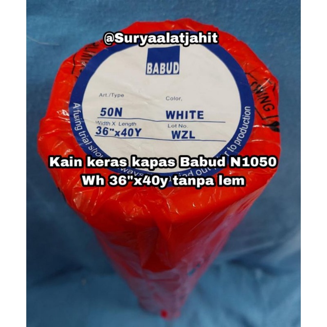 Jual Kain kapas Babud 1050N Wh 36"x40y tanpa lem rp.151.750/rol ...