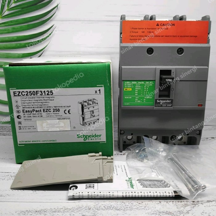 Jual Komponen Listrik Mccb/Breaker Ezc250F 125A 18Ka 3Pole Schneider ...
