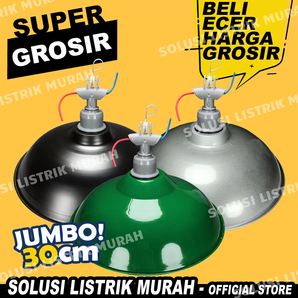 Jual Kap Besar Lampu Jalan satu set Fitting Gantung WD E-27 Kap Lampu Gantung Jumbo plus Fitting ...