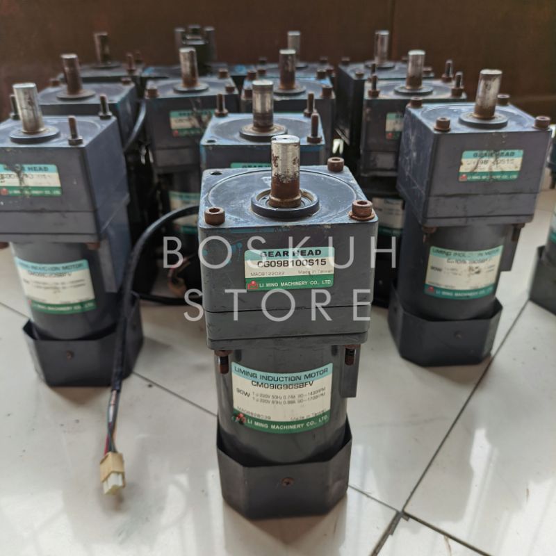 Jual AC MOTOR GEARBOX 90W 1PHASE 220V 1:100 15RPM | Shopee Indonesia