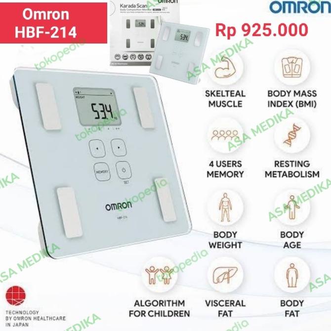 Jual Karada Scan Omron HBF-214 (timbangan badan) | Shopee Indonesia