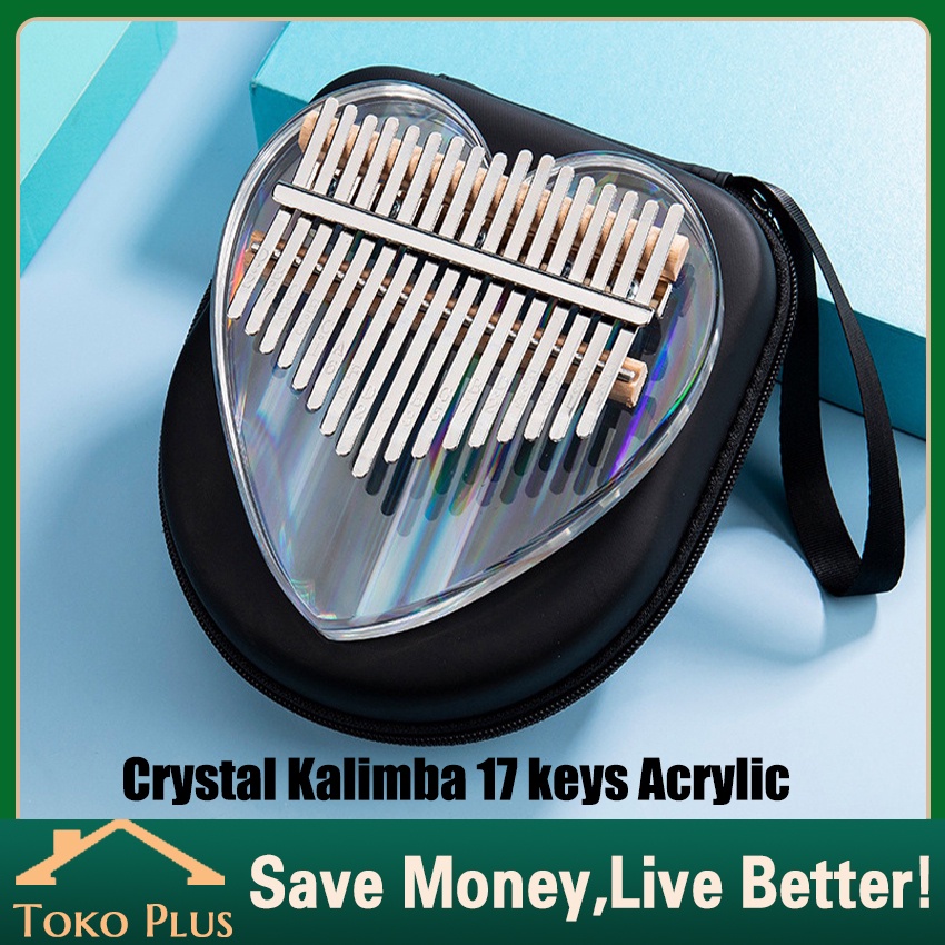 Jual Crystal Kalimba 17 keys Acrylic With Carry Bag - Thumb Piano Jari ...