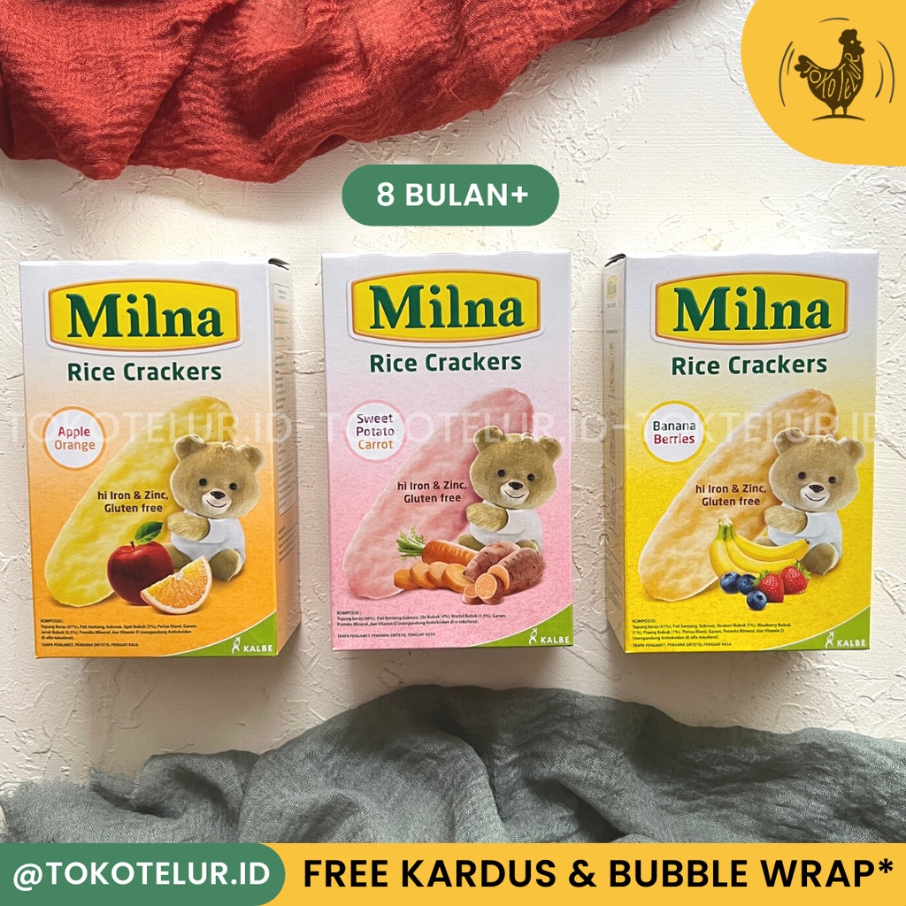 Jual MILNA - Rice Crackers | Biskuit Bayi Cemilan Snack Bayi GLUTEN ...
