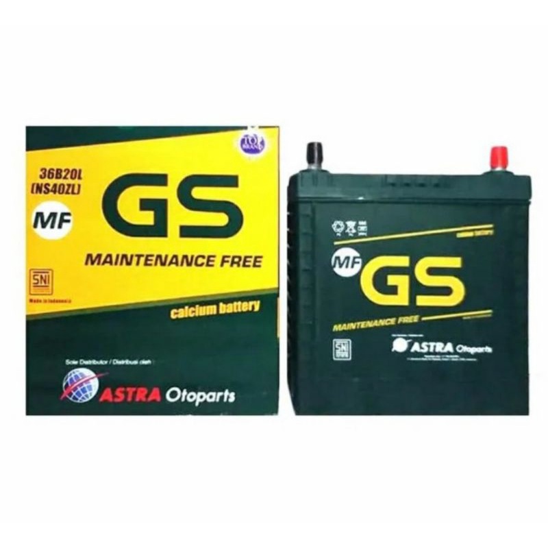Jual AKI GS ASTRA NS40ZL / 36B20L MF ORI UNTUK MOBIL HONDA JAZZ , MOBILIO , BRIO , FREED , AGYA ...