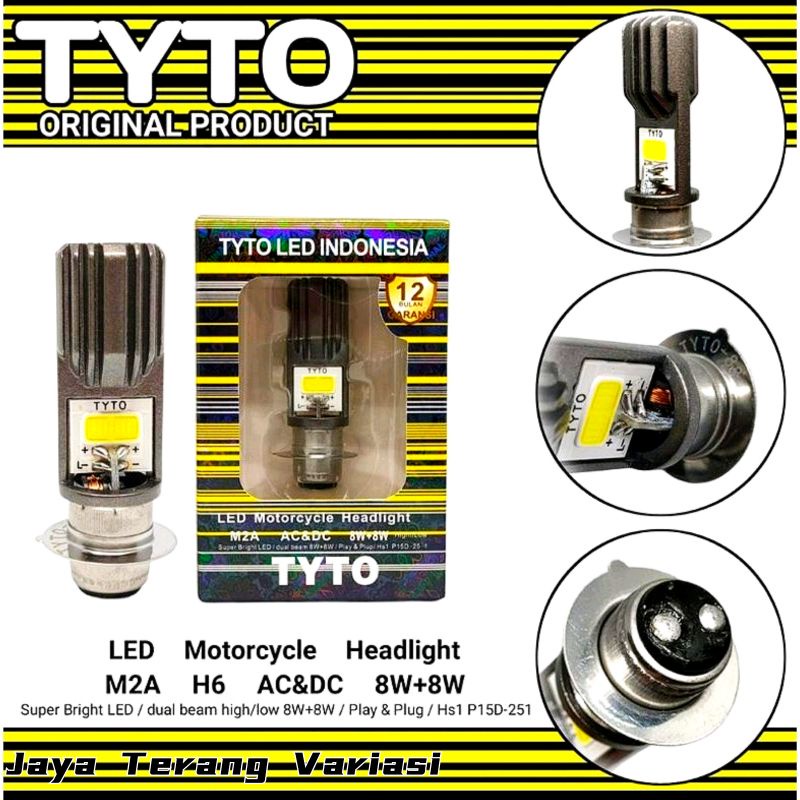 Jual DOP LED MOTOR TYTO M2A H6 AC/DC BEBEK MATIC / DOP k1 TYTO M2A H6 ...