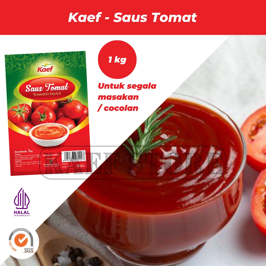 Jual Saus Tomat | Tomato Sauce | Saos Tomat Kaef 1 kg | Shopee Indonesia