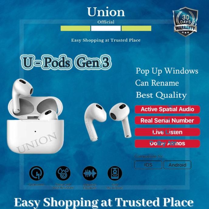 Jual Airpods Gen 3 Wireless Charging With Spatial Audio Pop Up