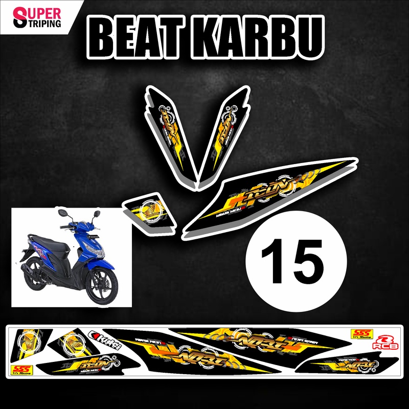 Jual STICKER BEAT KARBU Varian 15 - 2008 2009 2010 2011 2012 Desain ...