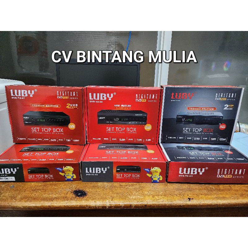 Jual Set Top Box Penerima Siaran TV Digital Luby DVB T2-01 T2-02 T2-03 STB Premium Grosir ...