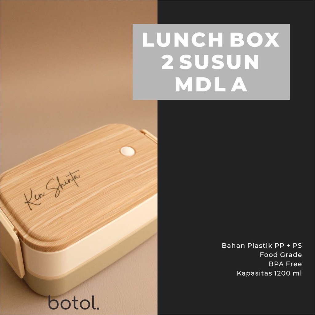 Jual Botolbydot Tempat Makan Custom Nama | Kotak Makan Lunchbox | Lunch ...