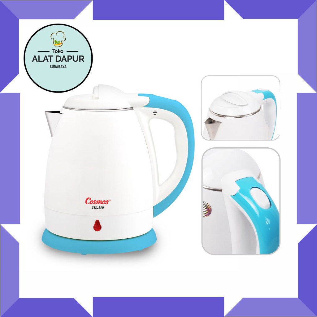 Jual COSMOS kettle listrik 1,2 liter CTL 210/CTL210/teko pemanas air ...