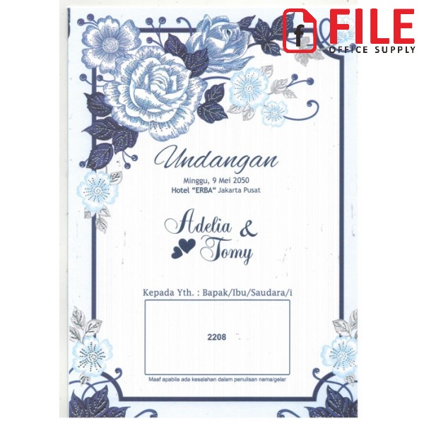Jual Blangko Undangan Pernikahan Kosong Murah - ERBA 2208 | Shopee ...