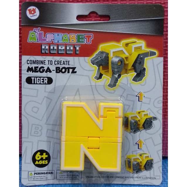 Jual Toy Addict Mainan Edukasi Alphabet Huruf Robot Mega Bots (A-Z ...