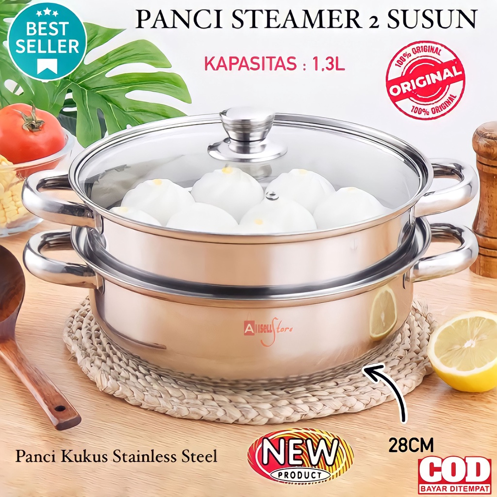 Jual ( BISA COD ) PROMO PANCI STREAMER STAINLESS STEEL / PANCI SOUP 2 ...