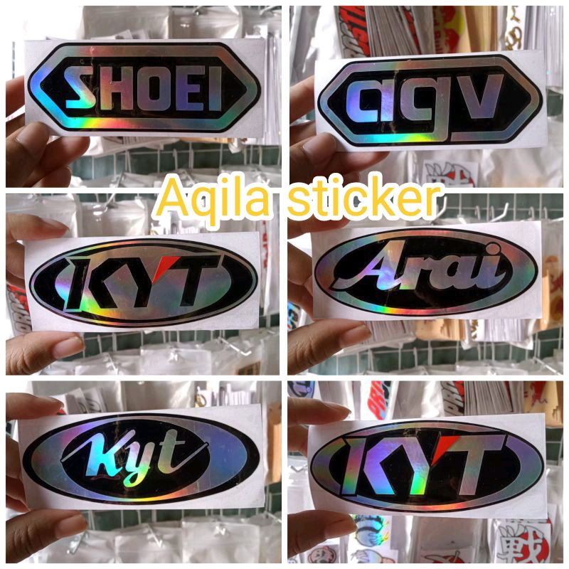 Jual stiker cutting merk helm hologram | Shopee Indonesia