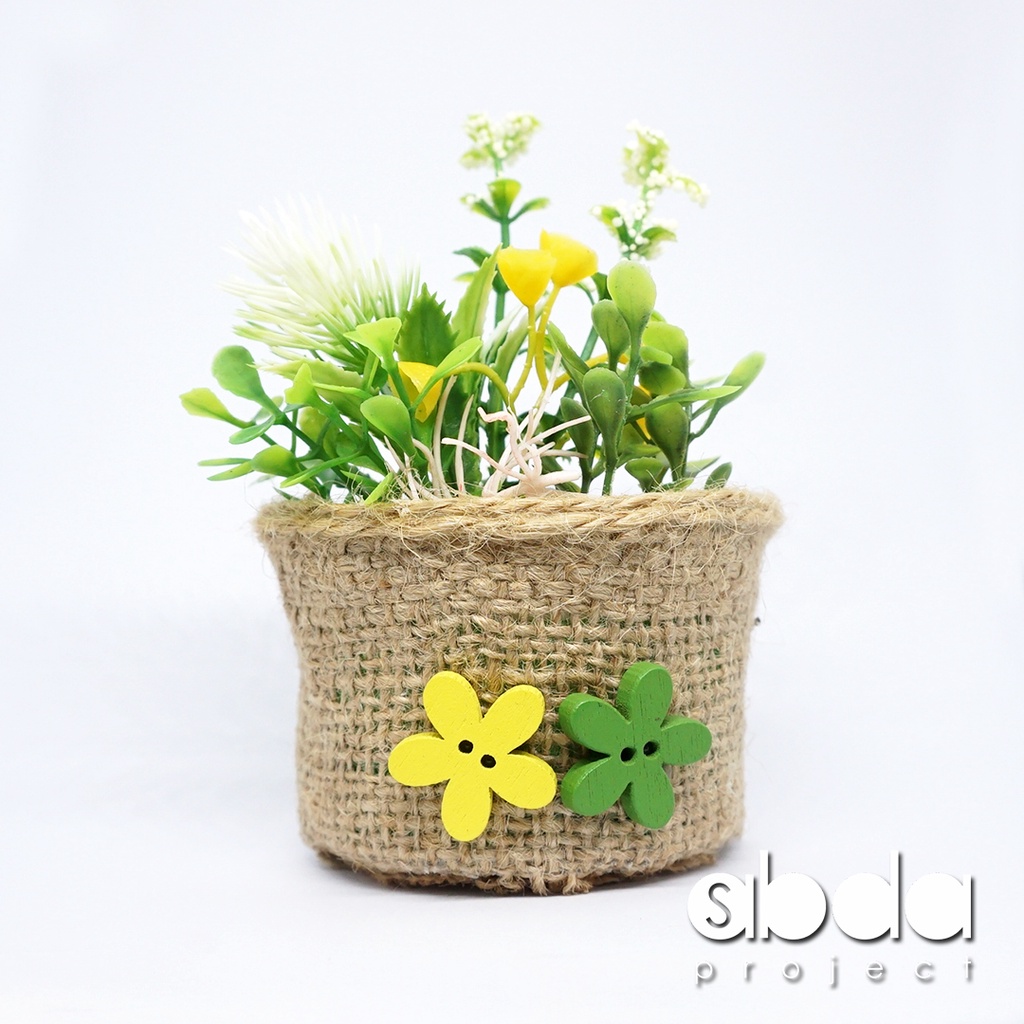 Jual Hiasan Kulkas Kain Goni Murah Tempelan Magnet Besi Bunga Tempelan ...