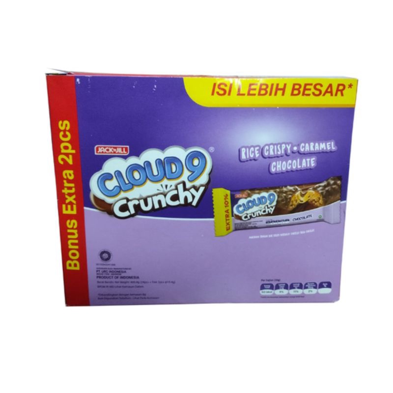 Jual Coklat Cloud 9 Crunchy 1 Pack Isi 24 Pcs isi lebih besar | Shopee ...