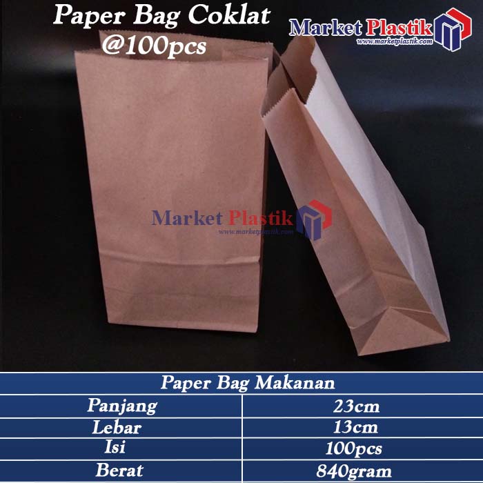 Jual Paper Bag Coklat / Paper Bag Makanan/ Roti | Shopee Indonesia