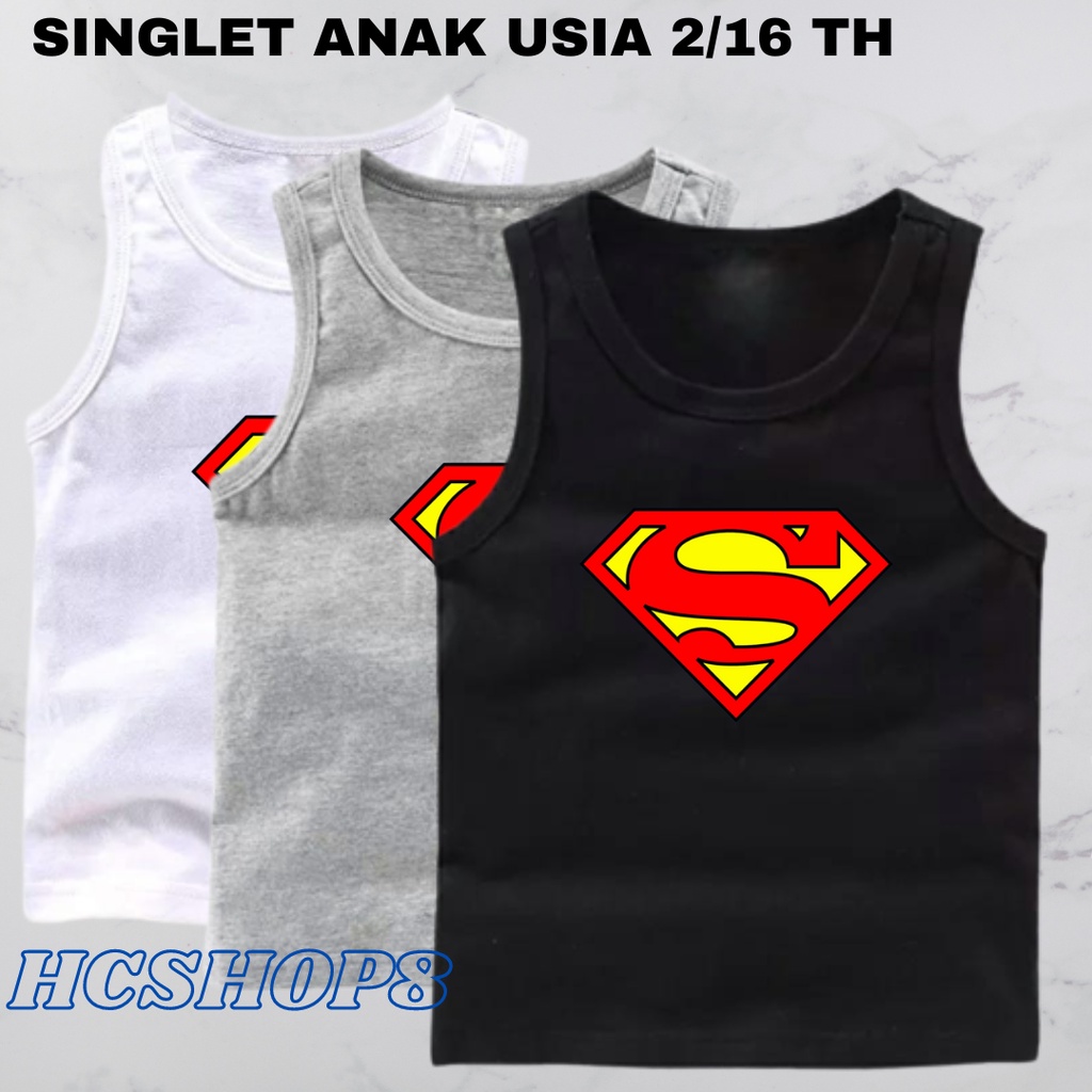 Jual Singlet Anak Laki Laki Baju Anak Perempuan Su Warna Usia 2-16 ...